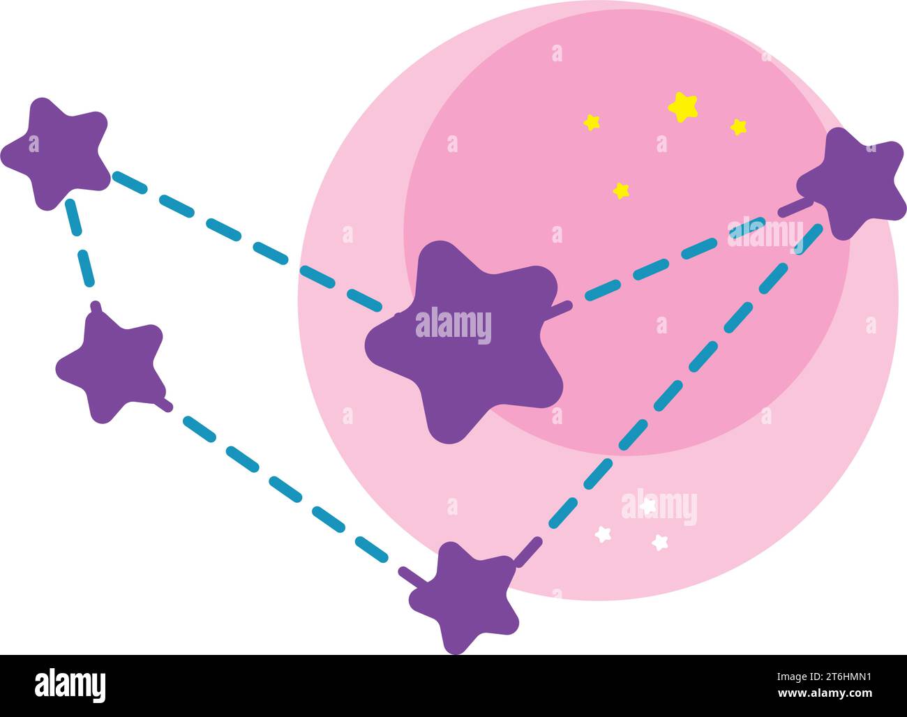 Isolated aries star constellation zodiac symbol Vector Stock Vector ...