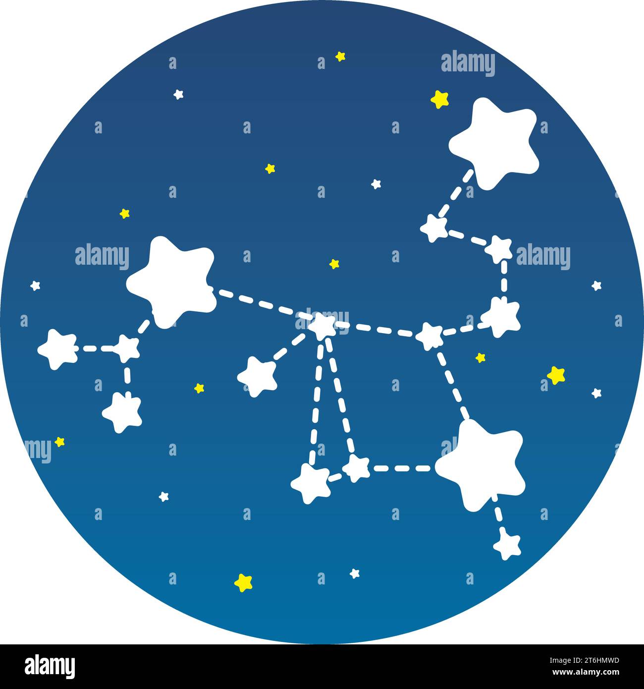 Isolated cancer star constellation zodiac symbol Vector Stock Vector ...