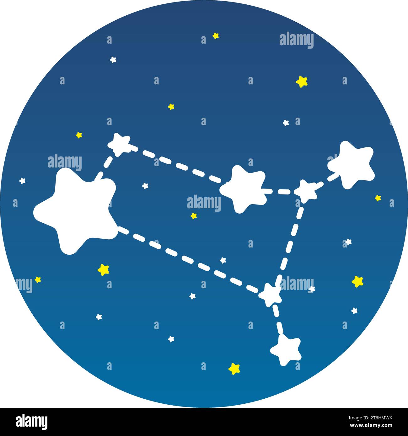Isolated gemini star constellation zodiac symbol Vector Stock Vector ...