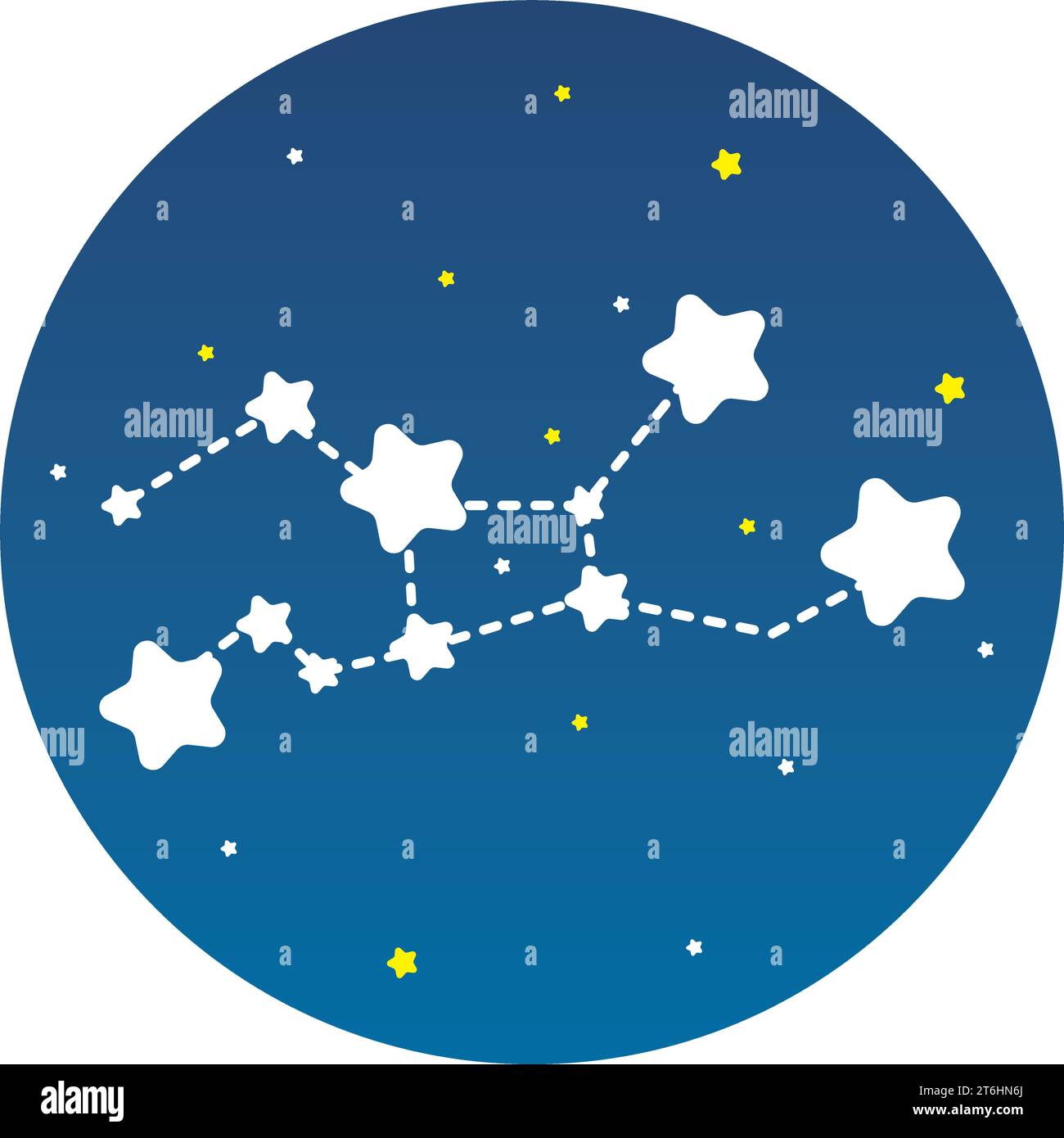 Isolated sagittarius star constellation zodiac symbol Vector Stock ...