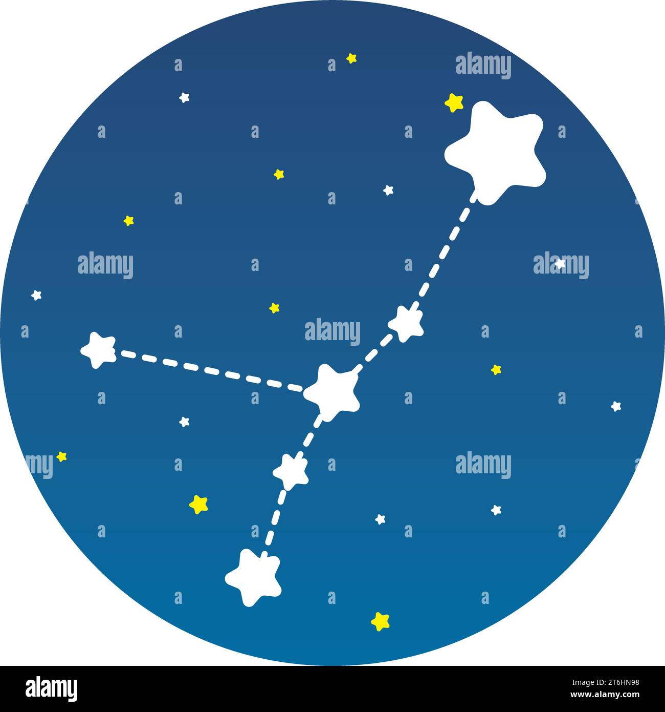 Isolated pisces star constellation zodiac symbol Vector Stock Vector ...