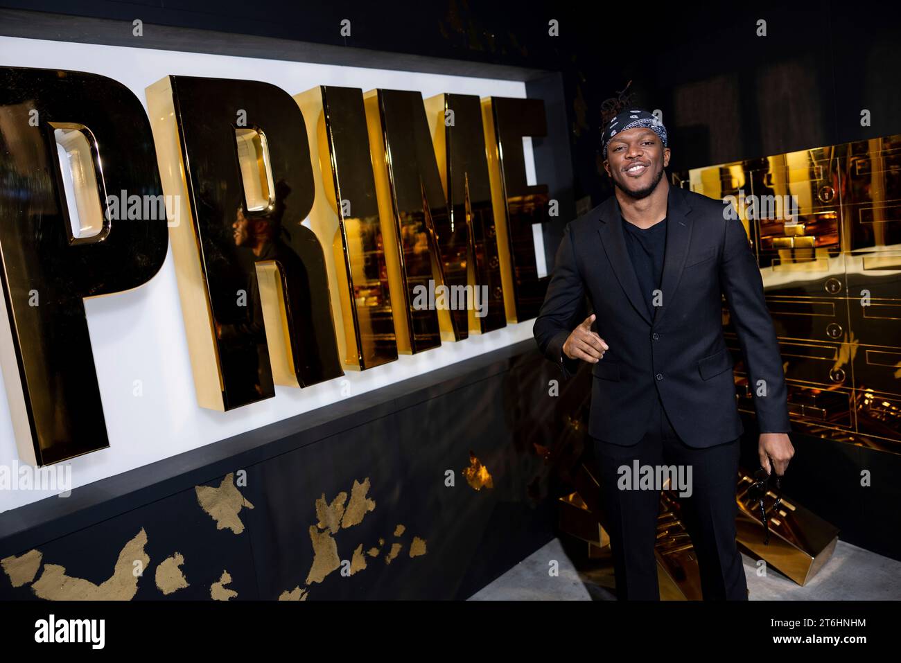 KSI poses for photographers as he opens the PRIME pop-up store on ...