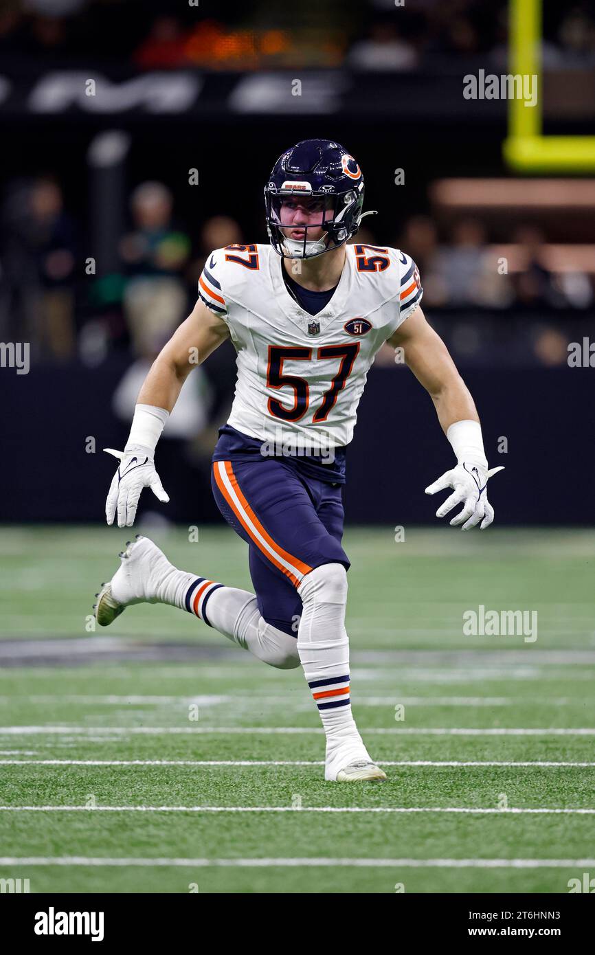 Chicago Bears linebacker Jack Sanborn (57) during an NFL football game ...