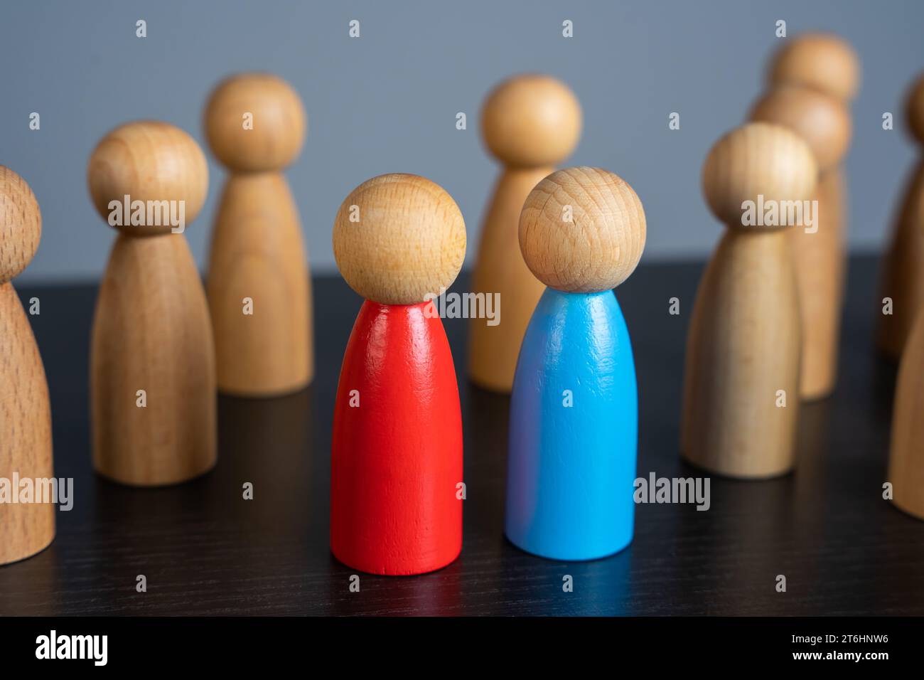 Resolving conflict between two people hi-res stock photography and ...
