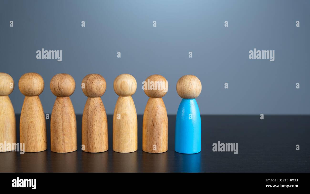 People follow the leader. Cooperation and teamwork. Get people to join ...