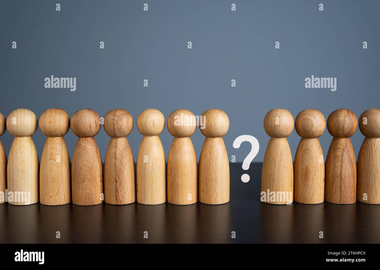 The absent person. Fill the gap. Replenishing or staffing. Job vacancy ...