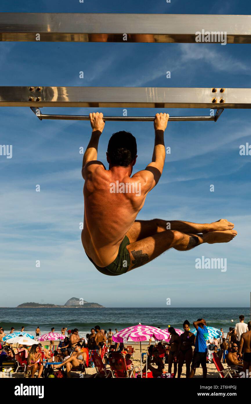 Brazil, Rio de Janeiro, the Ipanema beach on sunday Stock Photo - Alamy