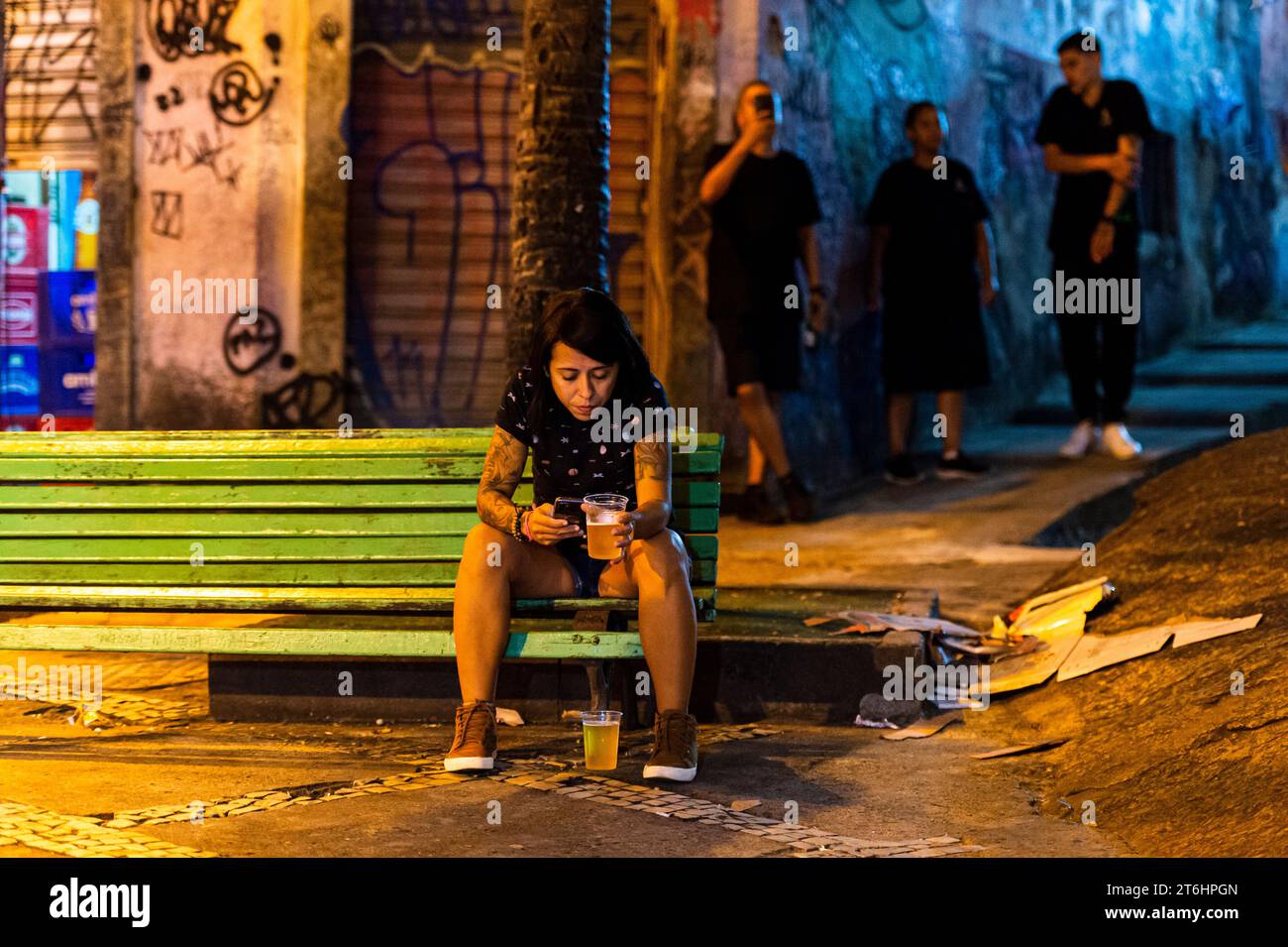 Brazil, Rio de Janeiro, at the salt rock Pedra do Sal Stock Photo - Alamy