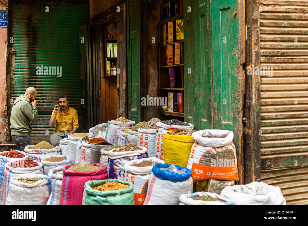 Egypt, Cairo, Southern Islamic Quarter, the Khan el Khalili Bazaar ...