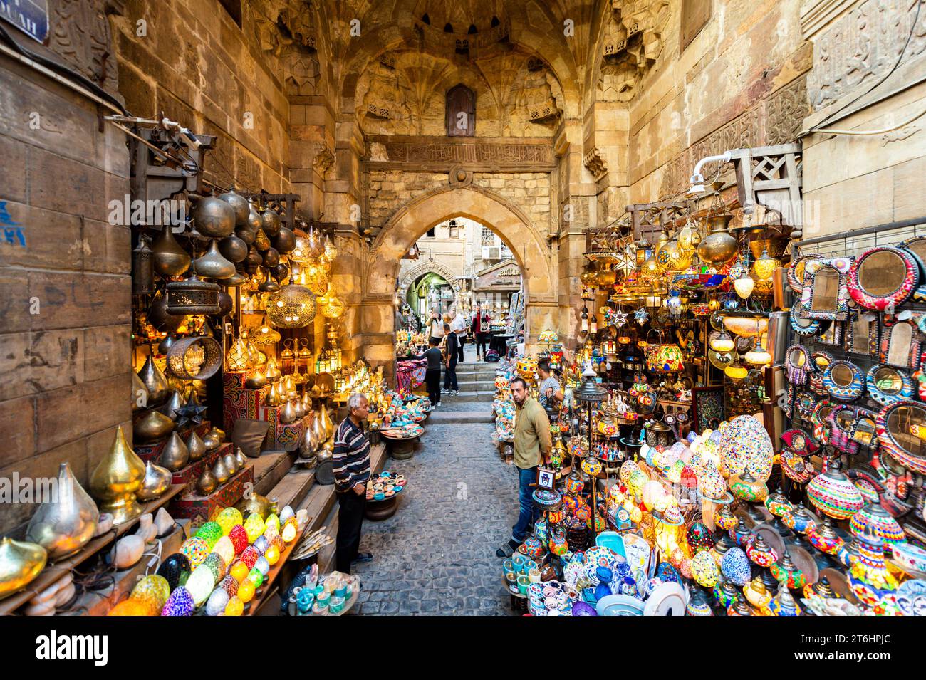 Egypt, Cairo, Southern Islamic Quarter, the Khan el Khalili Bazaar ...