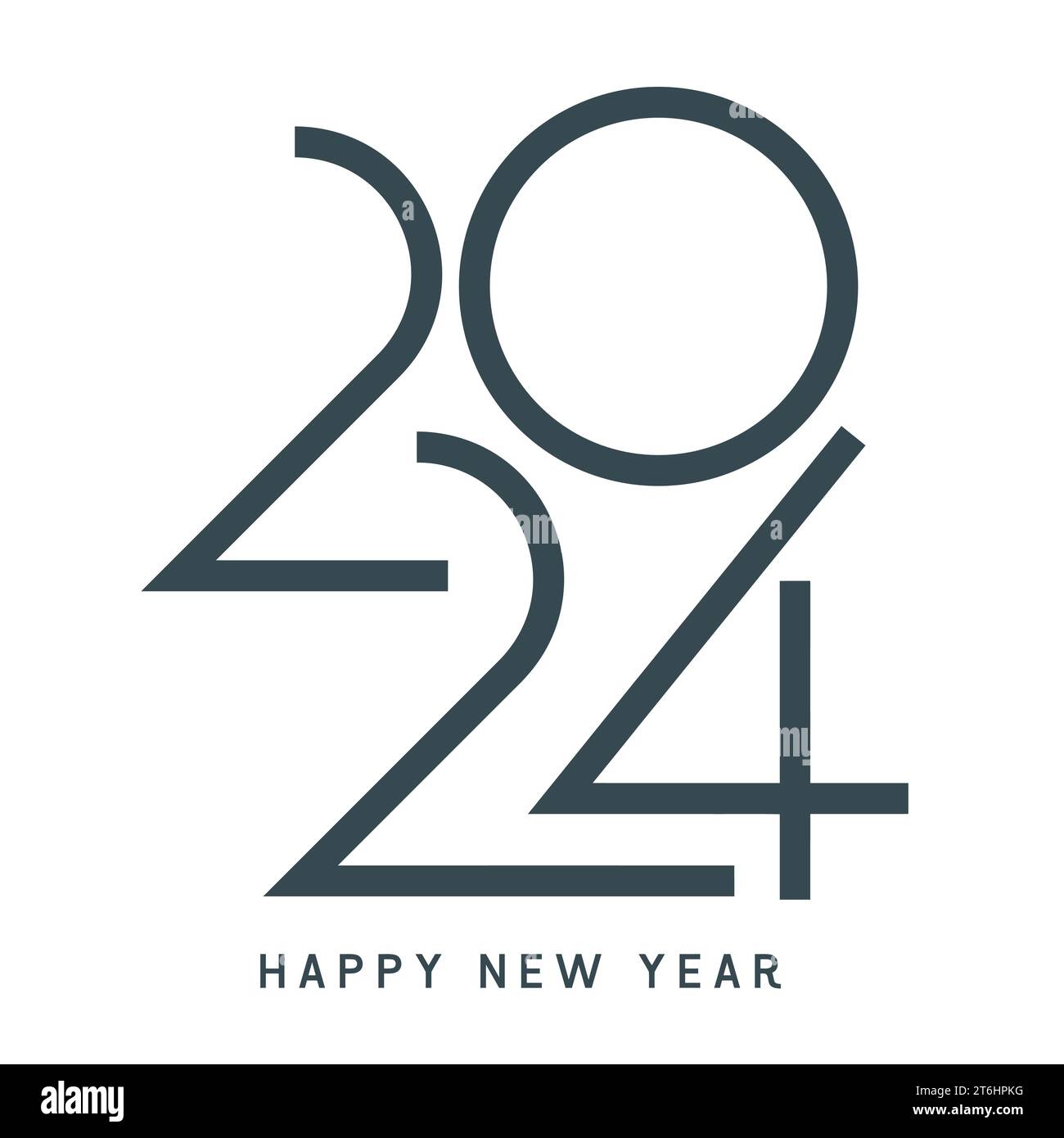 Happy 2024 cut Stock Vector Images - Alamy