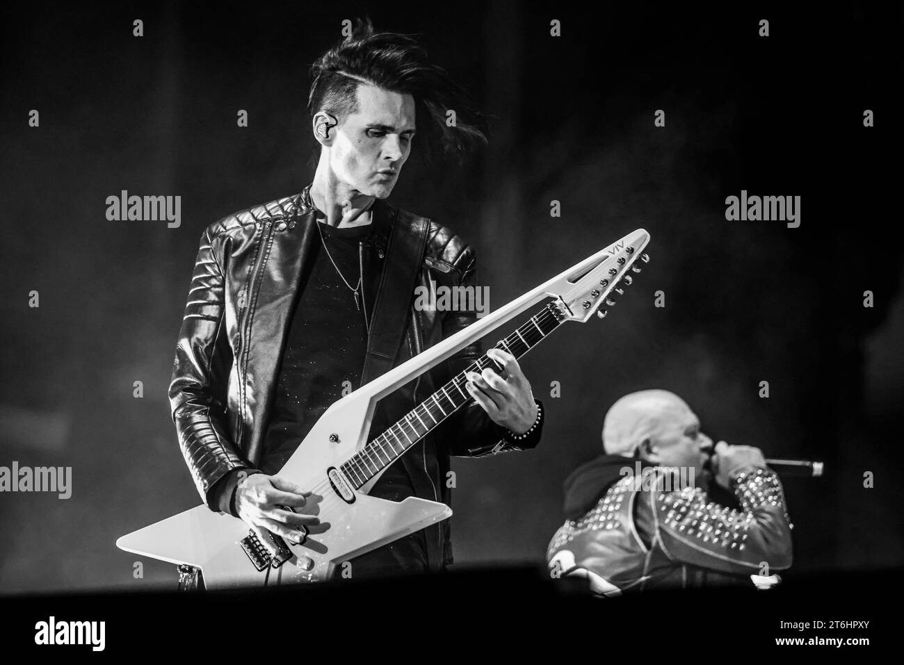 TOLUCA, MEXICO - NOVEMBER 3: Sascha Gerstner of Helloween perform ...