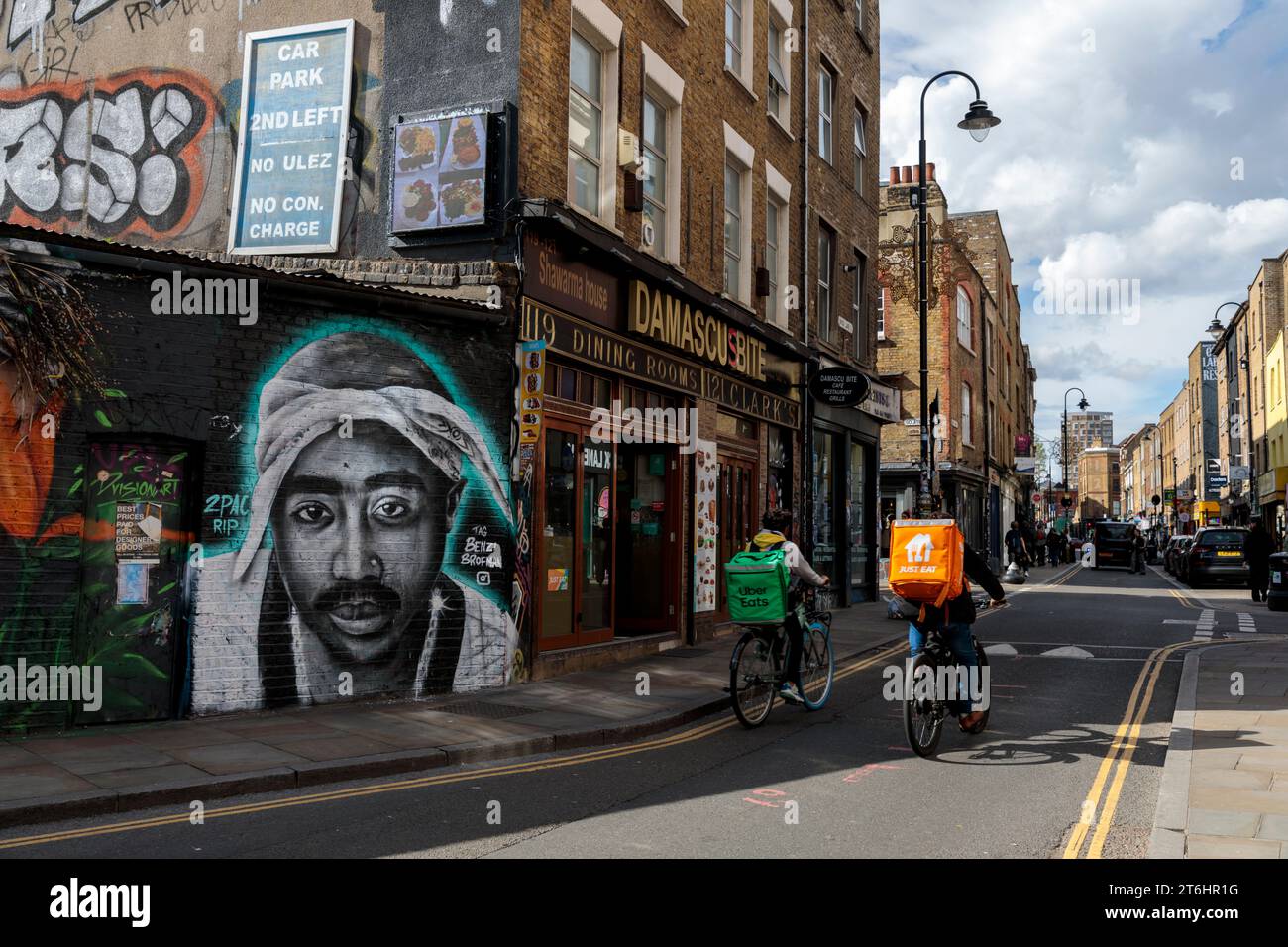 Food delivery, Brick Lane, Whitechapel, London, Great Britain, United ...