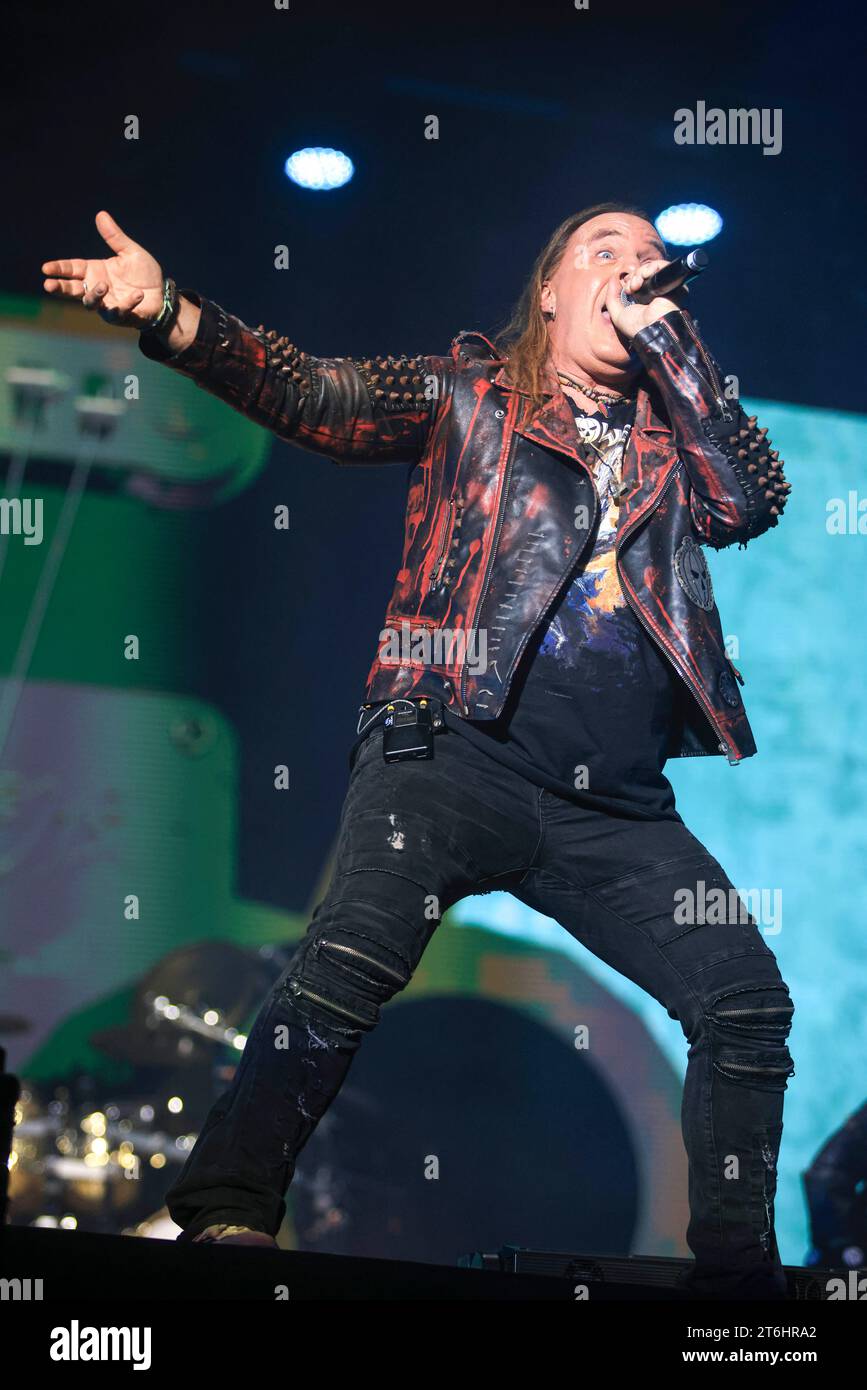 TOLUCA, MEXICO - NOVEMBER 3: Andi Deris of Helloween performs, during a ...