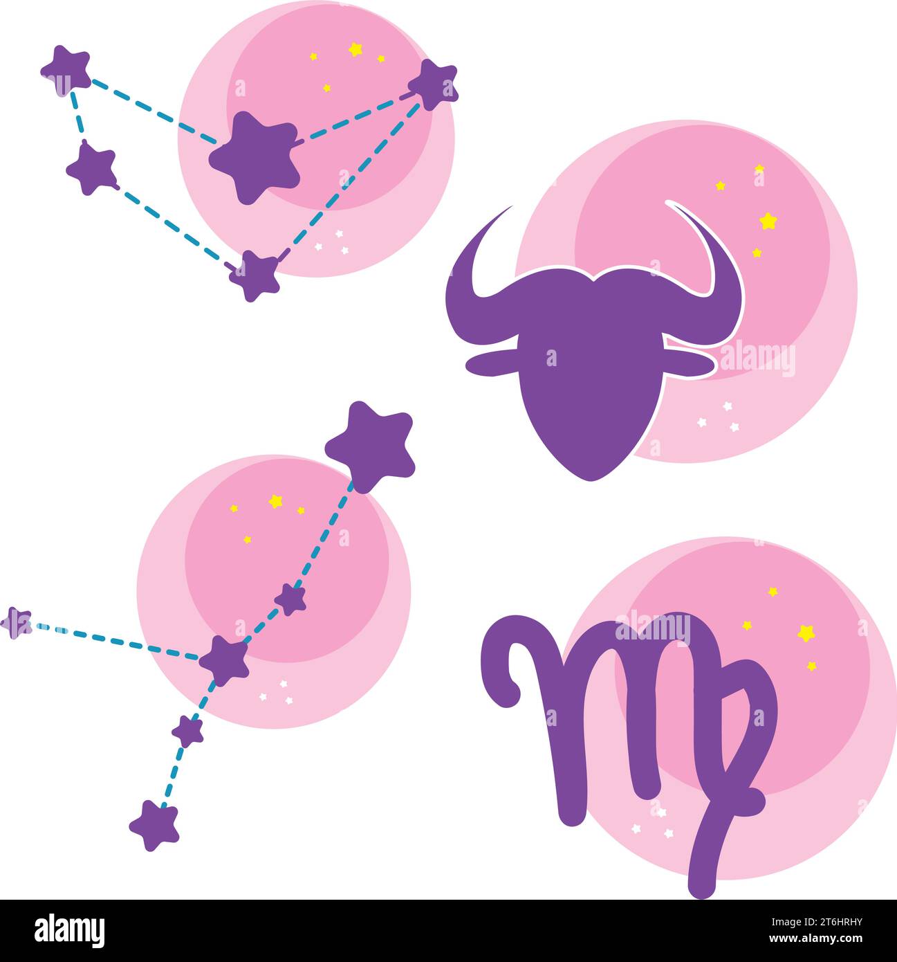 Set of star constellations and zodiac signs Vector Stock Vector Image ...