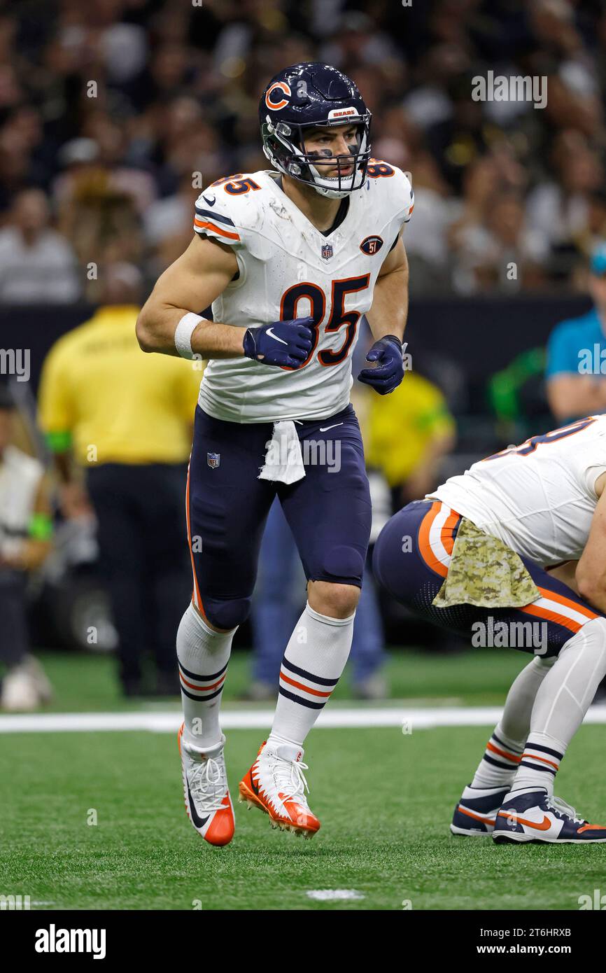 Chicago Bears tight end Cole Kmet (85) during an NFL football game ...