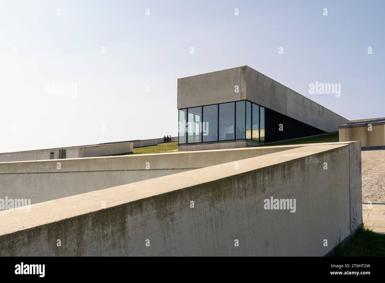 Aarhus, Denmark, Moesgaard Museum, modern and imposing building made of ...