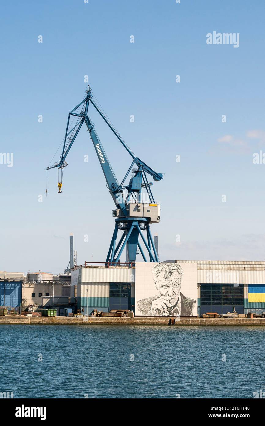 Denmark, Jutland, Aarhus, port, Dok8000, crane, largest container port ...