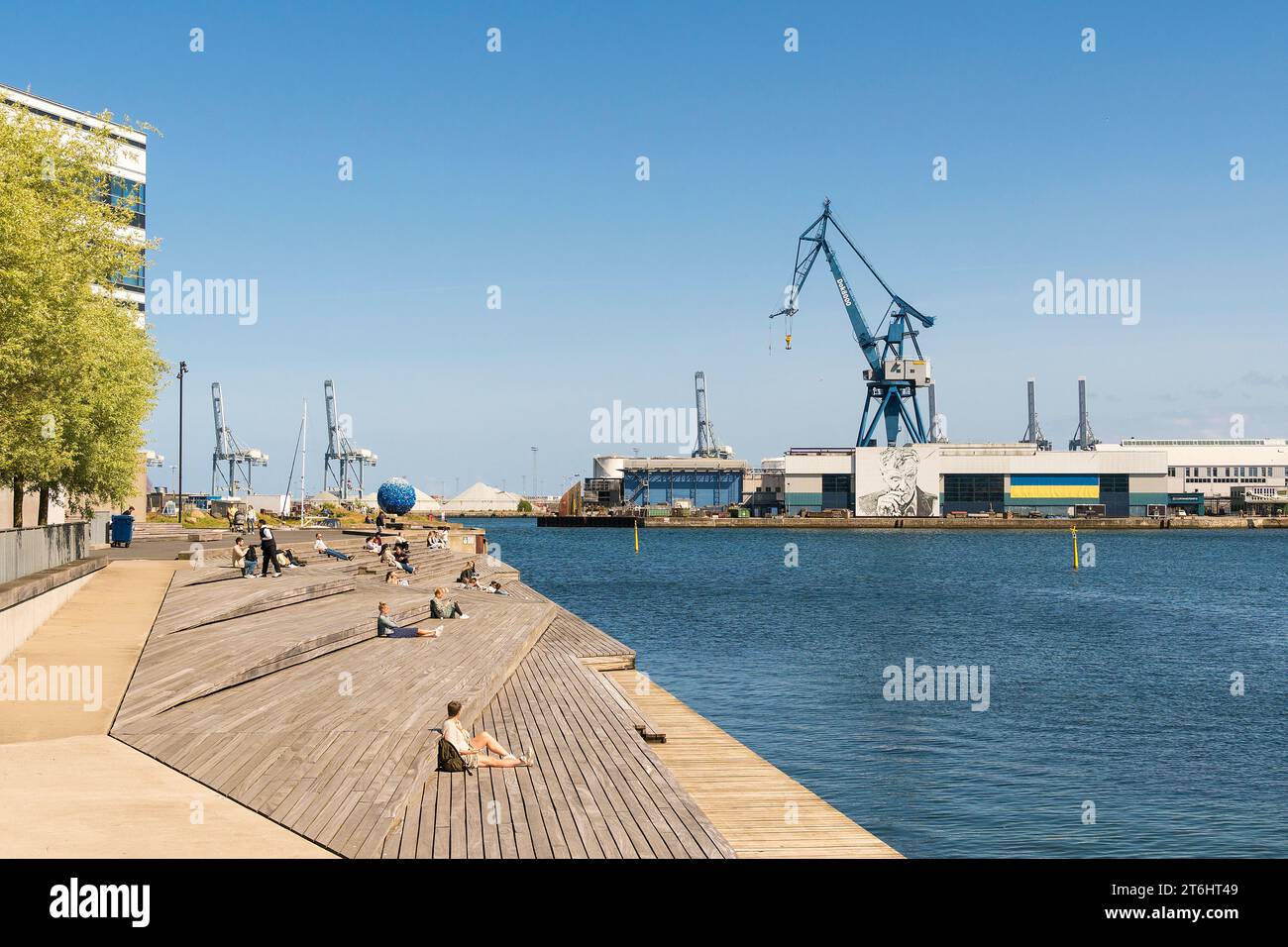 Denmark, Jutland, Aarhus, port, Dok8000, crane, largest container port ...