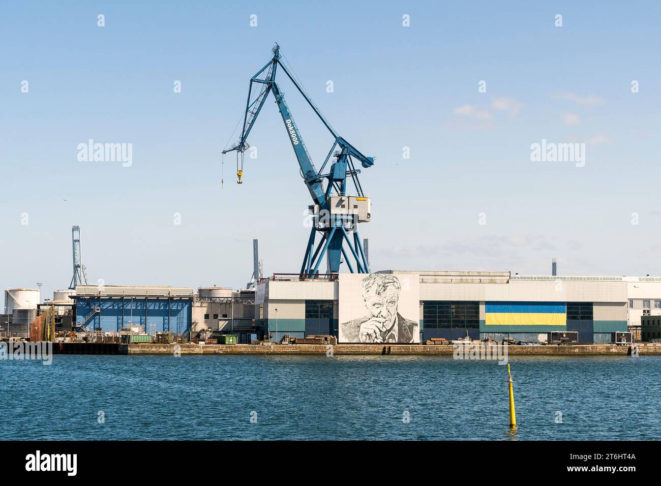 Denmark, Jutland, Aarhus, port, Dok8000, crane, largest container port ...