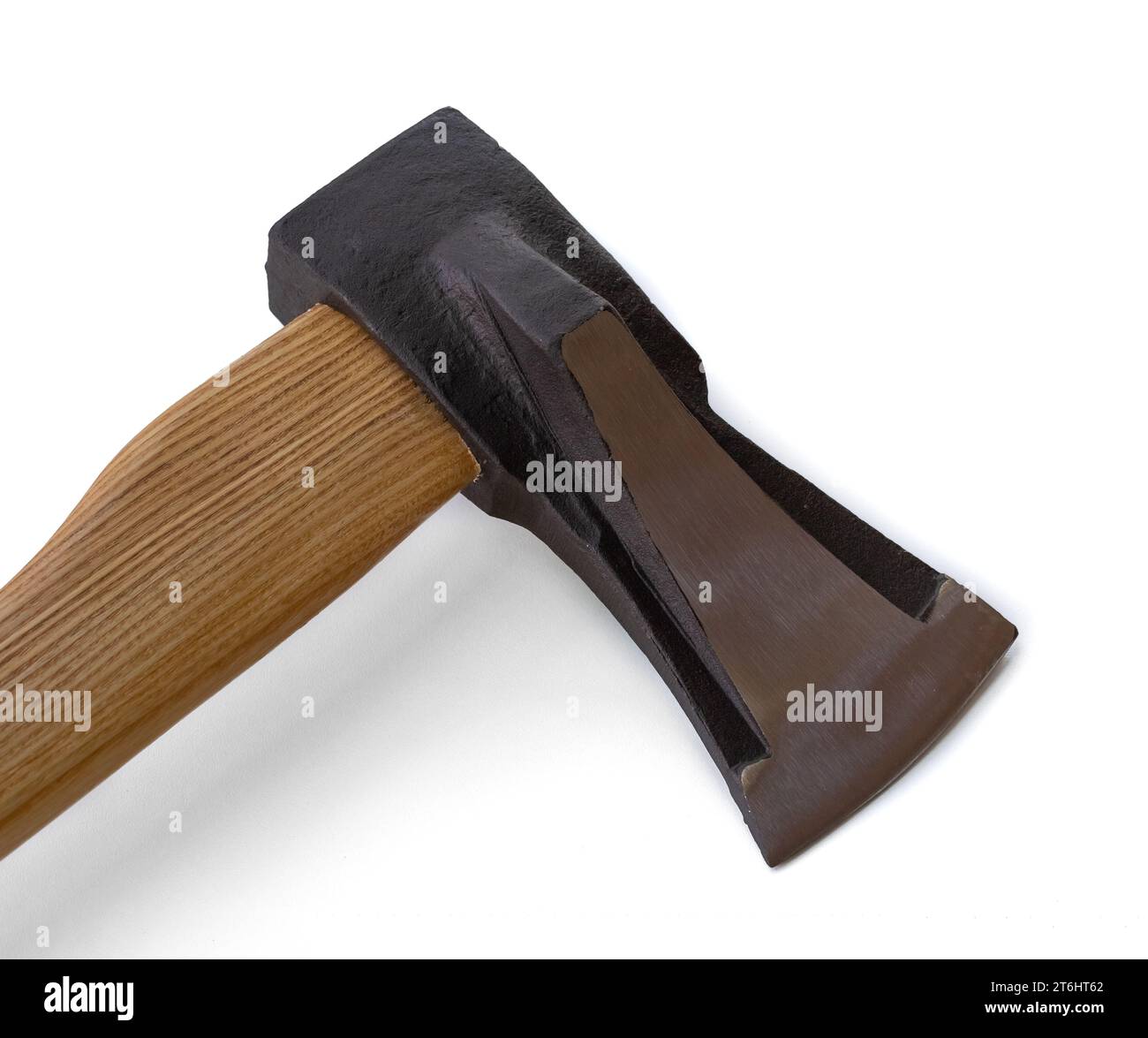 Cleaver ax, a wedge-shaped woodcutter's ax with a forged blade for ...