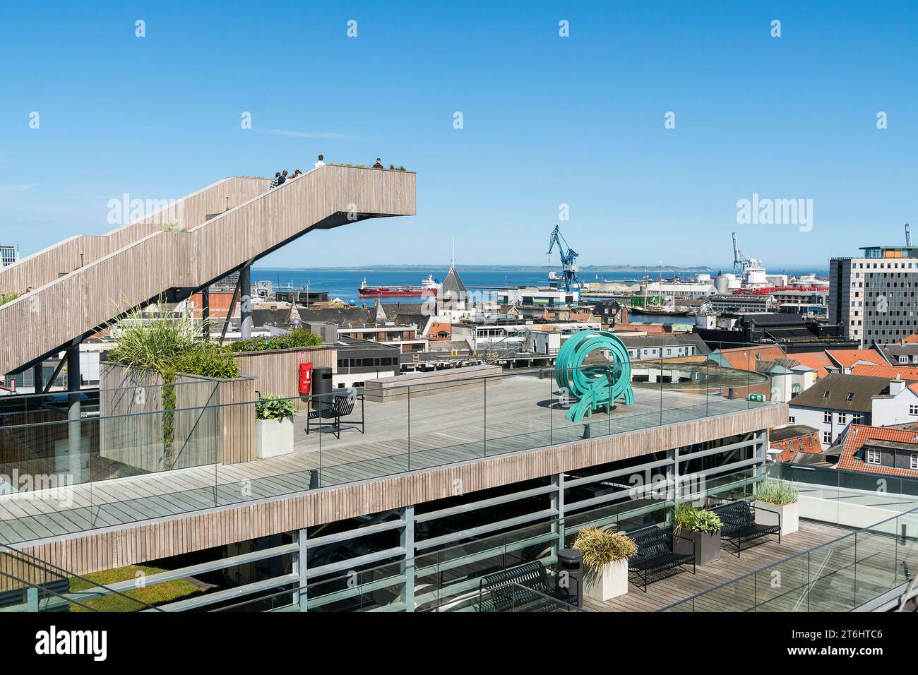 Denmark, Jutland, Aarhus, 'Salling Rooftop', public roof terrace ...
