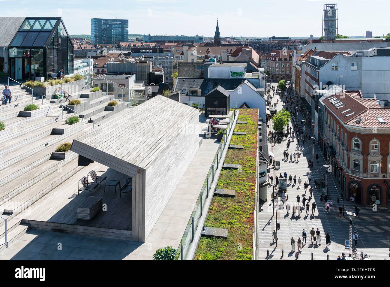 Denmark, Jutland, Aarhus, 'Salling Rooftop', public roof terrace, view ...