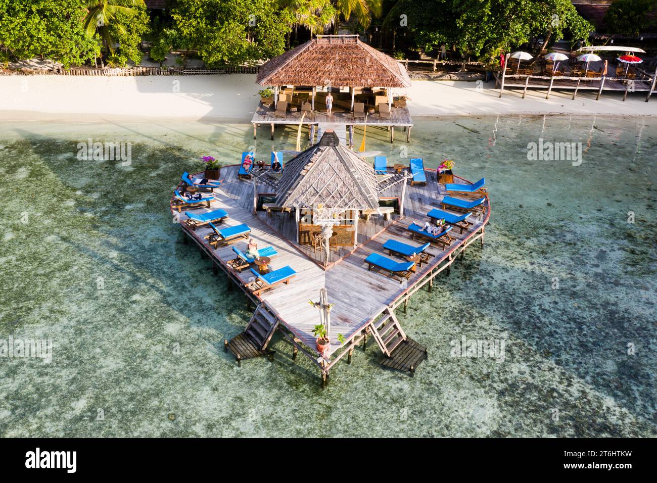 Bar of Raja Ampat Dive Lodge, Raja Ampat, West Papua, Indonesia Stock ...