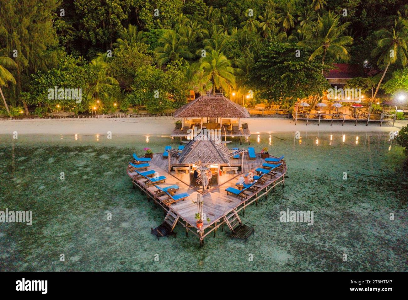 Bar of Raja Ampat Dive Lodge, Raja Ampat, West Papua, Indonesia Stock ...