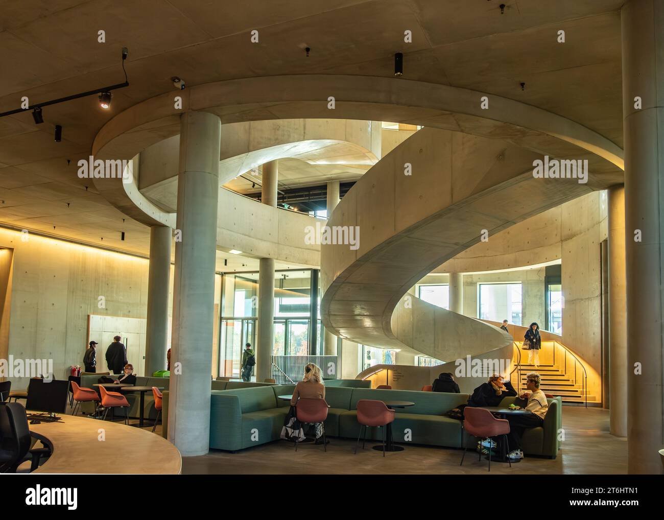Interior of the University of the Arts London UAL building on East Bank ...