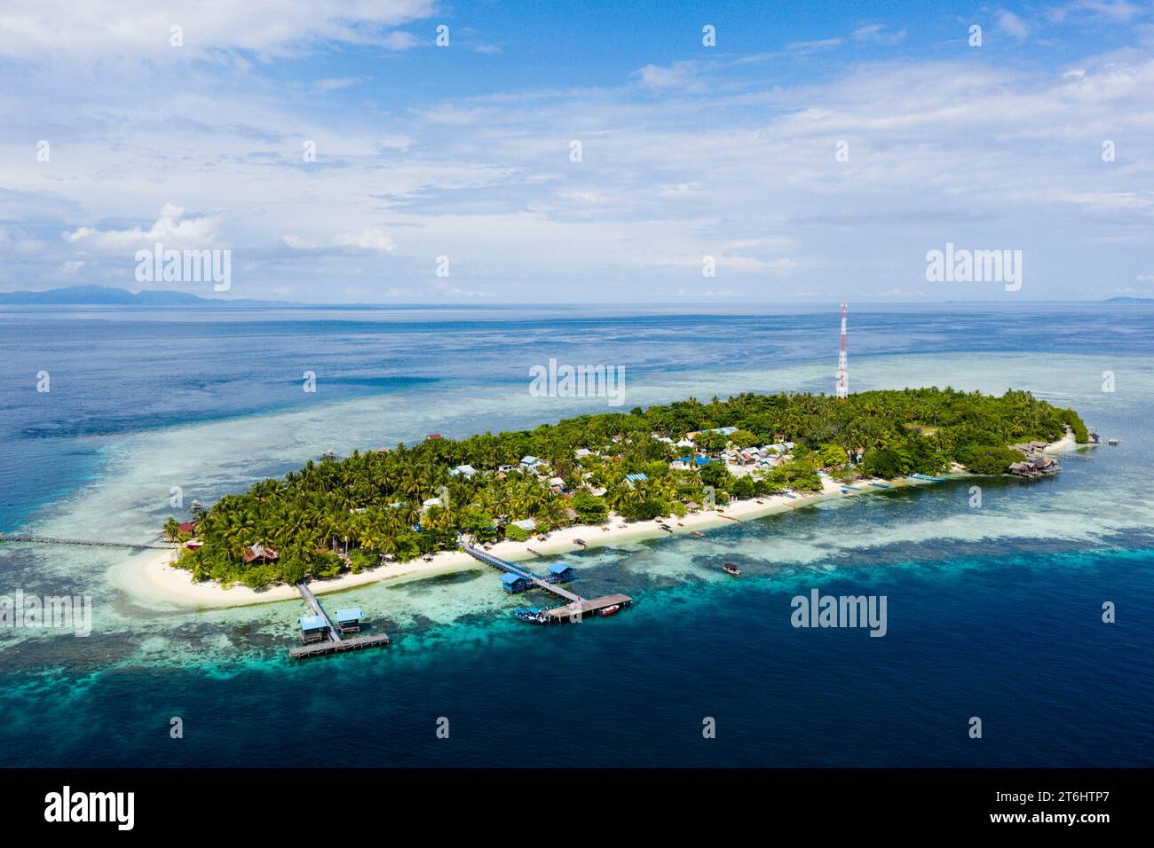 Aerial View of Arborek Island, Raja Ampat, West Papua, Indonesia Stock ...