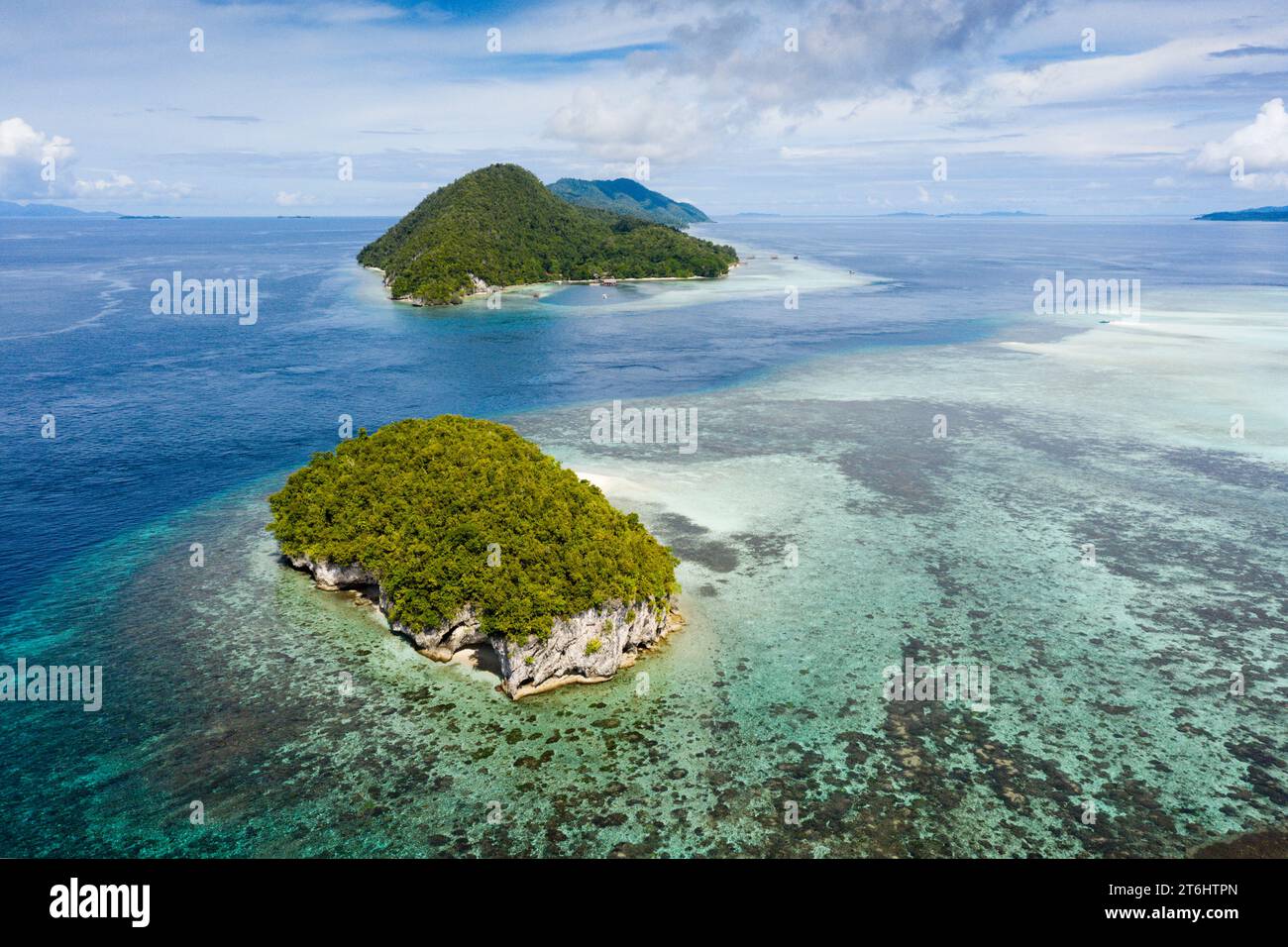 Aerial View of Cape Kri and Koh Island, Raja Ampat, West Papua ...