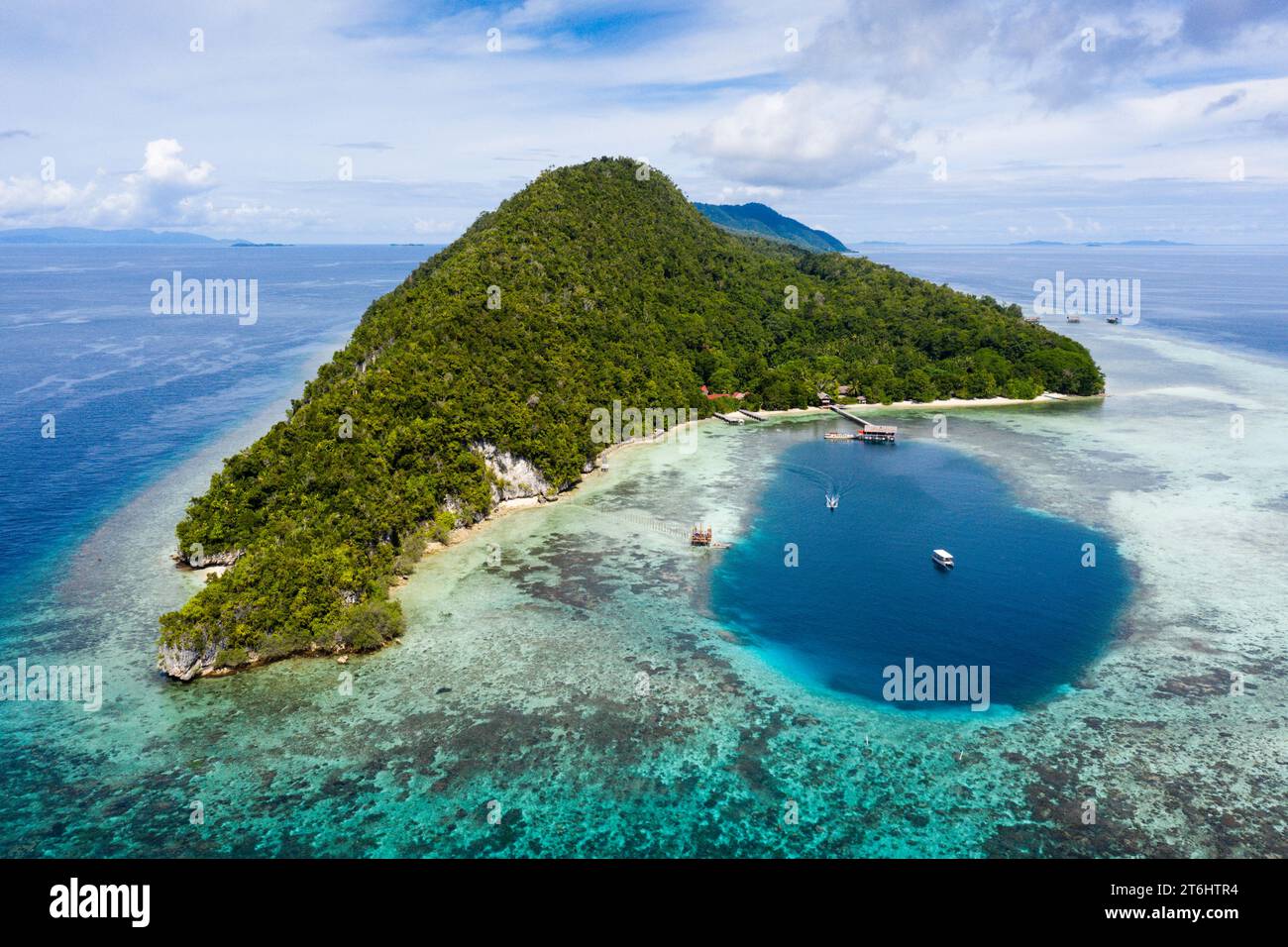 Aerial View of Cape Kri, Raja Ampat, West Papua, Indonesia Stock Photo ...