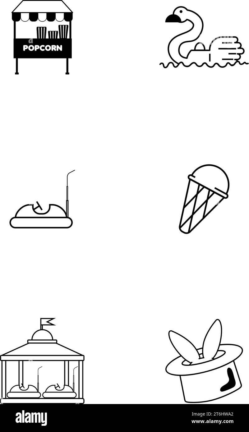 Isolated amusement park popcorn tent icon Vector illustration Stock ...