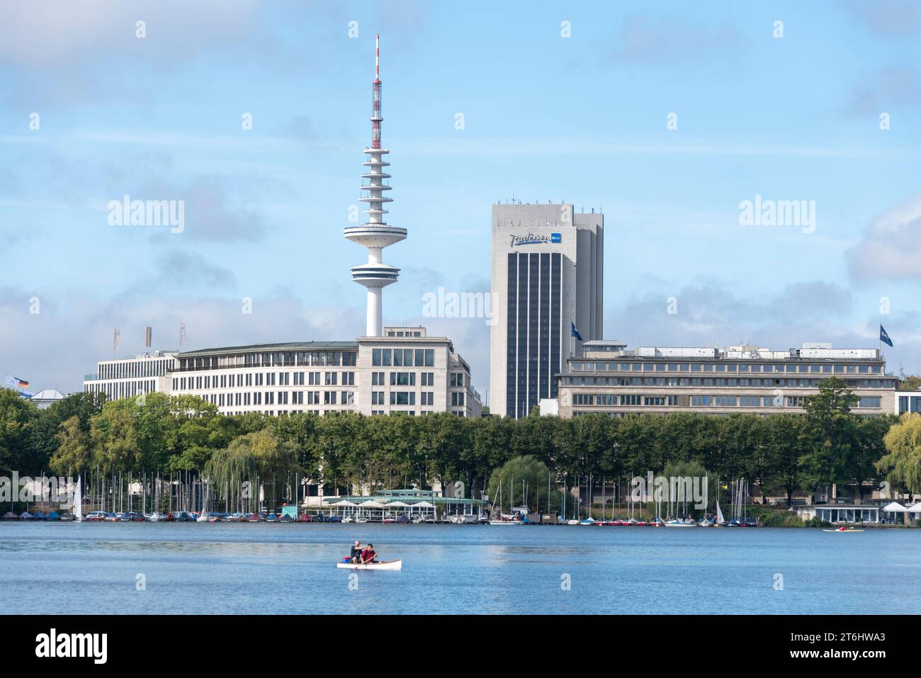 TV Tower, Outer Alster, Hamburg, Germany Stock Photo - Alamy