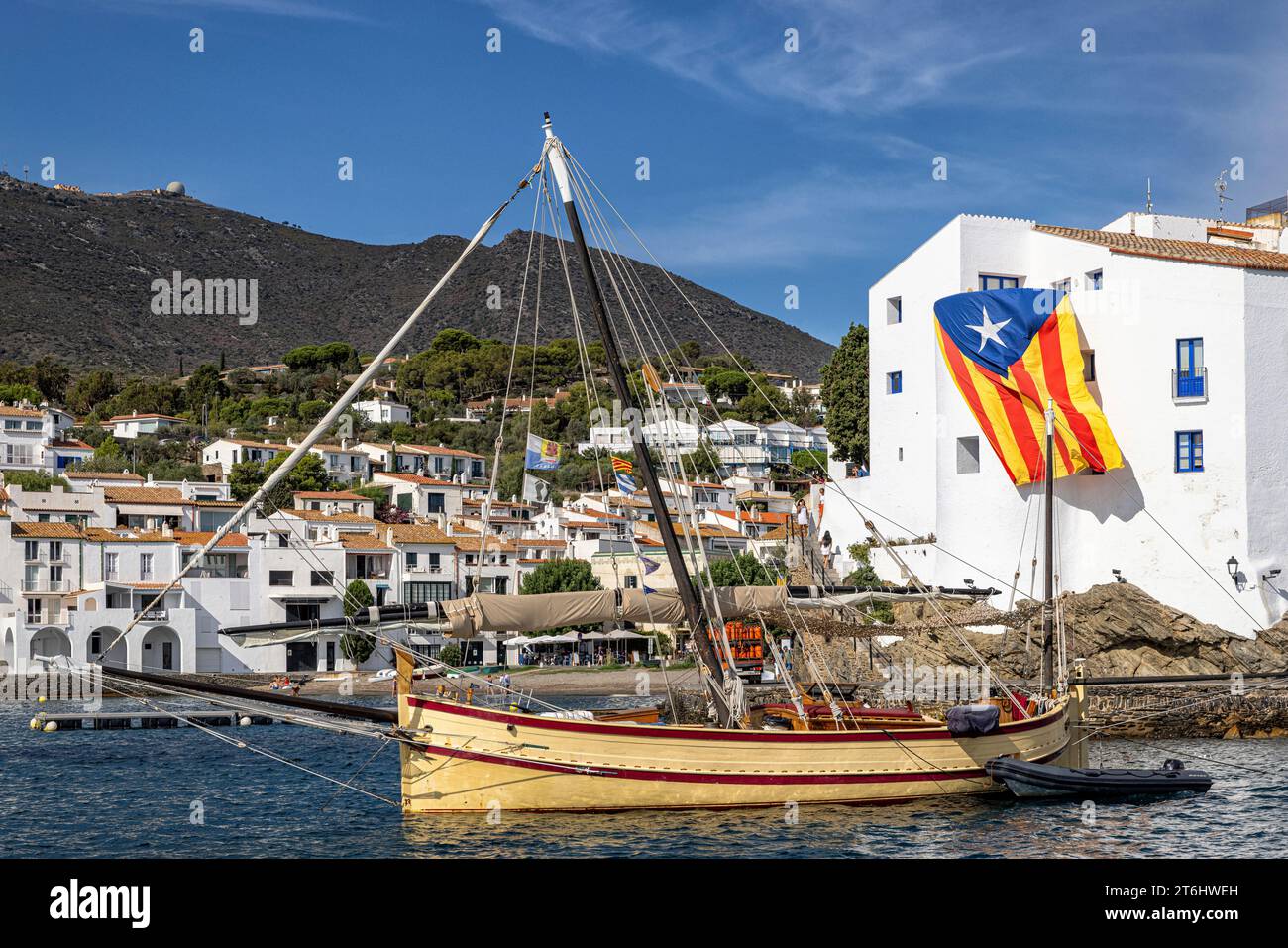 Sailing ship. Cadaques, Catalonia, Spain Stock Photo - Alamy