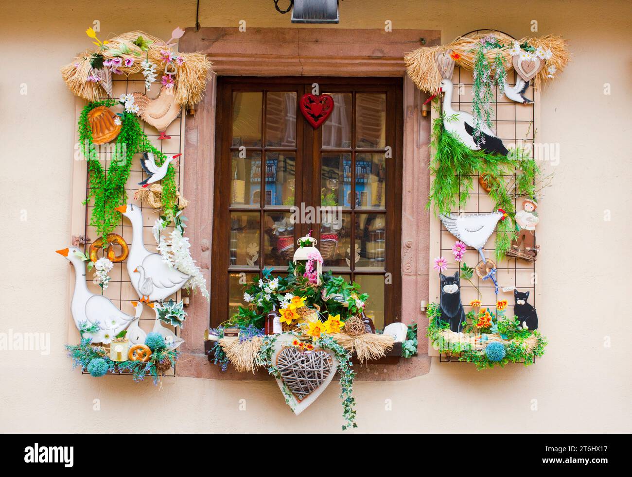 traditionally decorated window in Kaysersberg, Alsace Stock Photo - Alamy