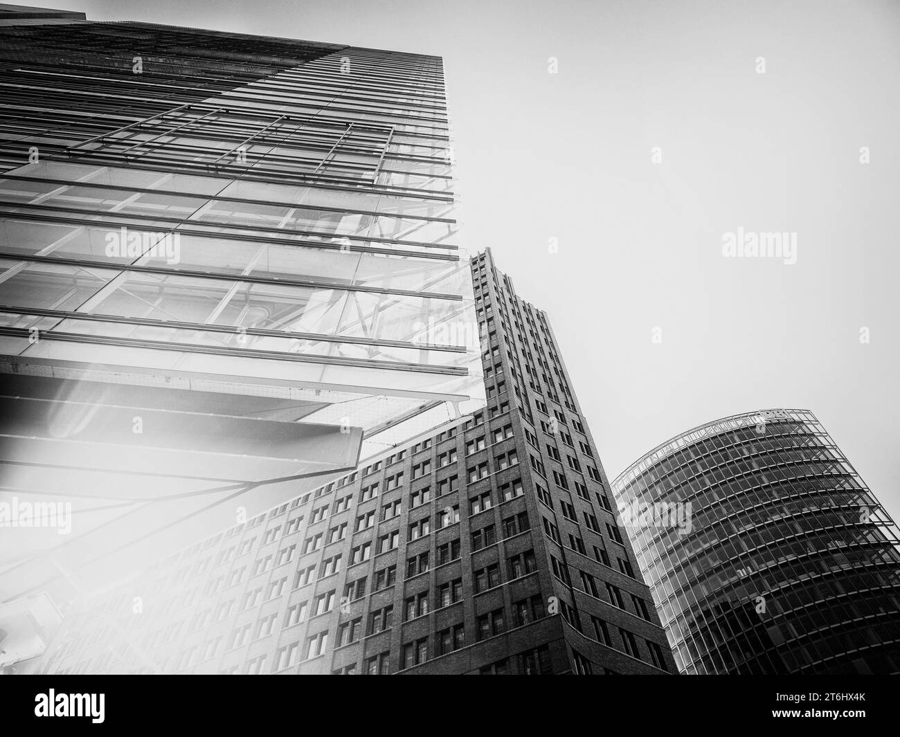 Skyscrapers in city town Black and White Stock Photos & Images - Alamy