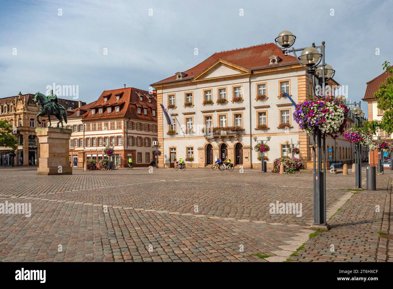 Town Hall Square, Town Hall and equestrian statue of Prince Regent ...