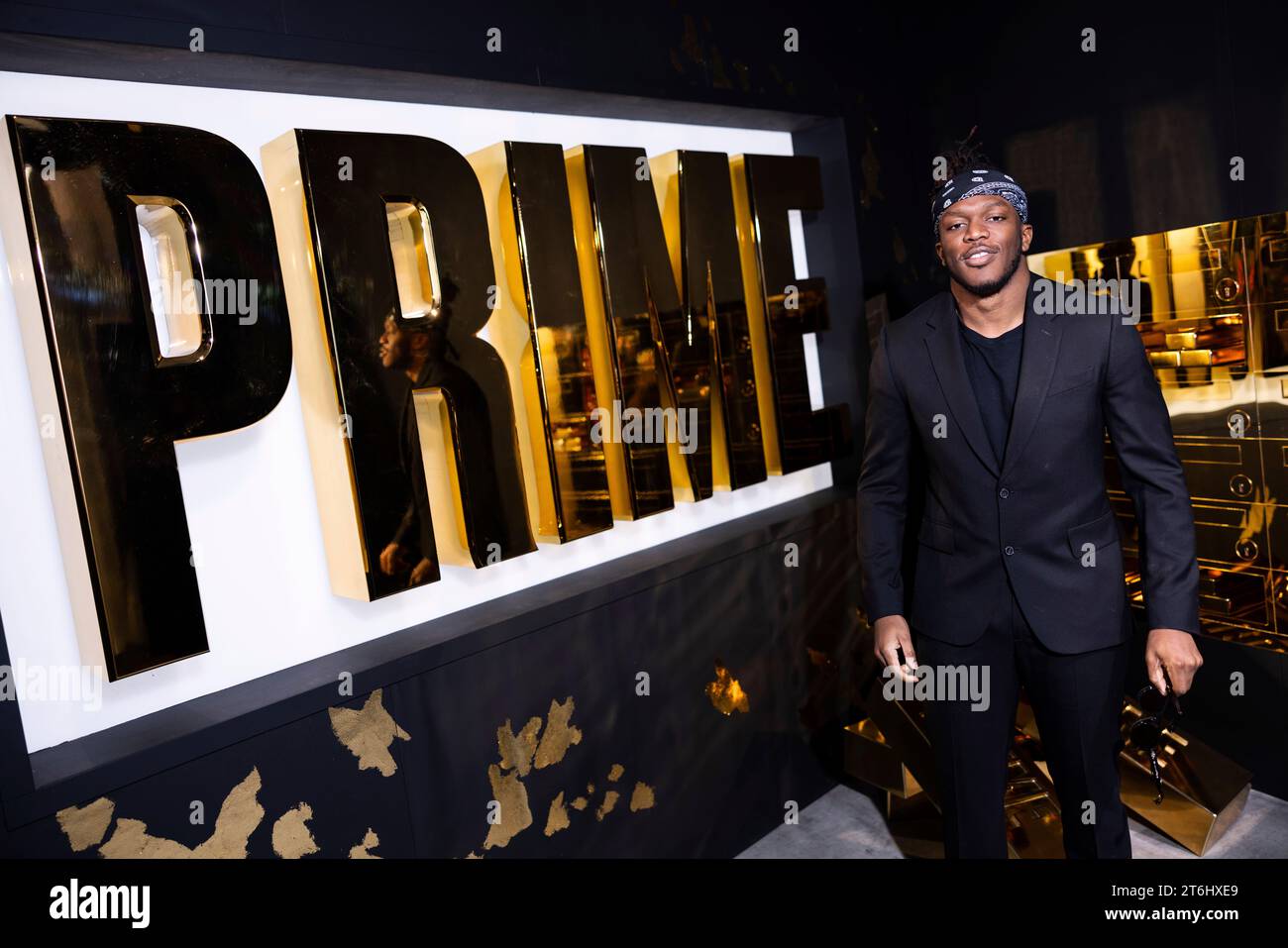 KSI poses for photographers as he opens the PRIME pop-up store on ...