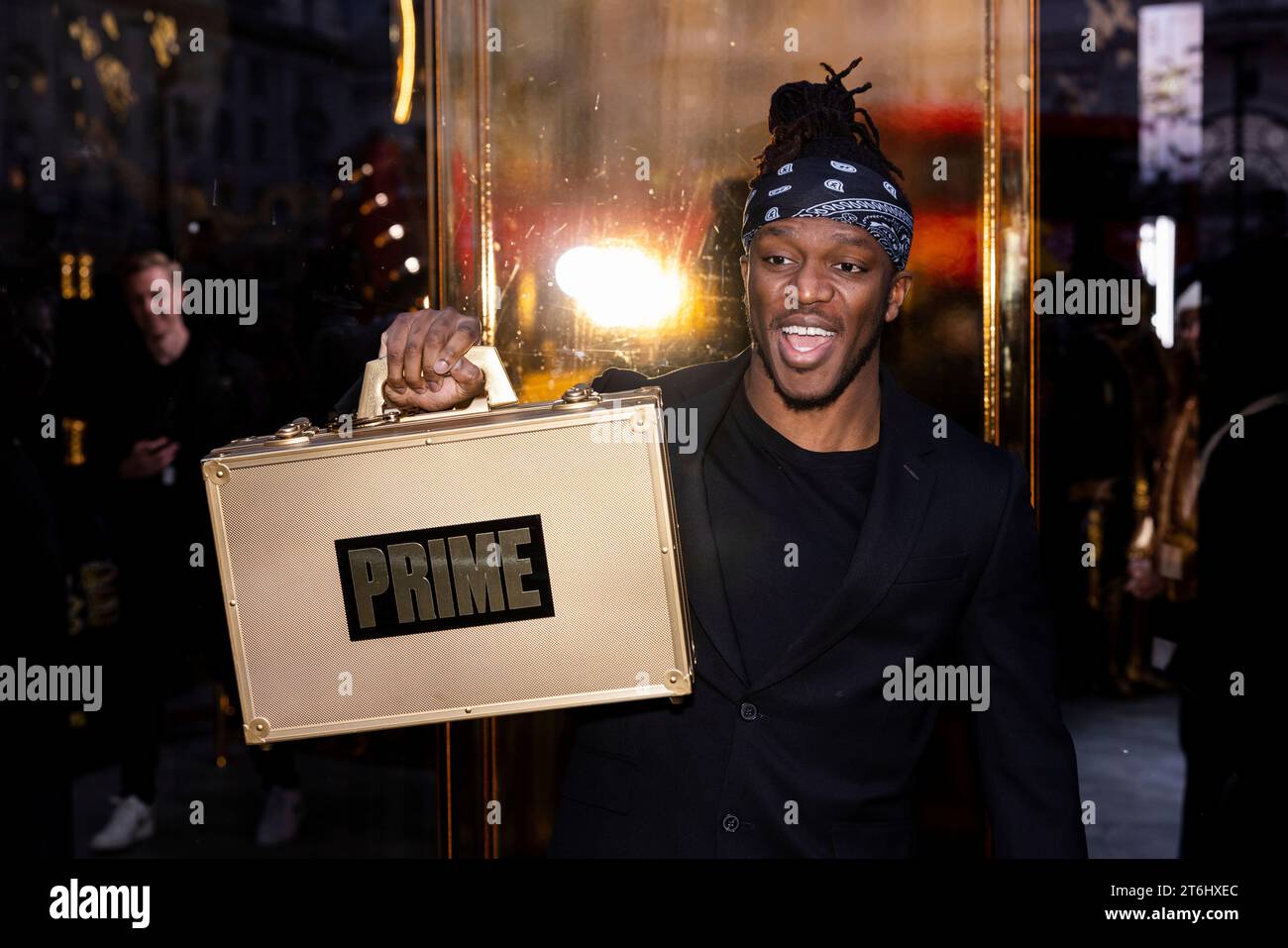 KSI poses for photographers as he opens the PRIME pop-up store on ...