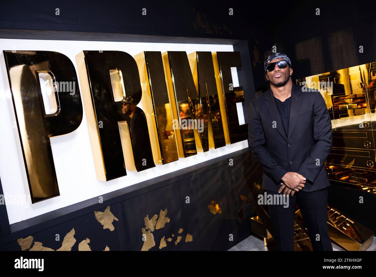 KSI poses for photographers as he opens the PRIME pop-up store on ...