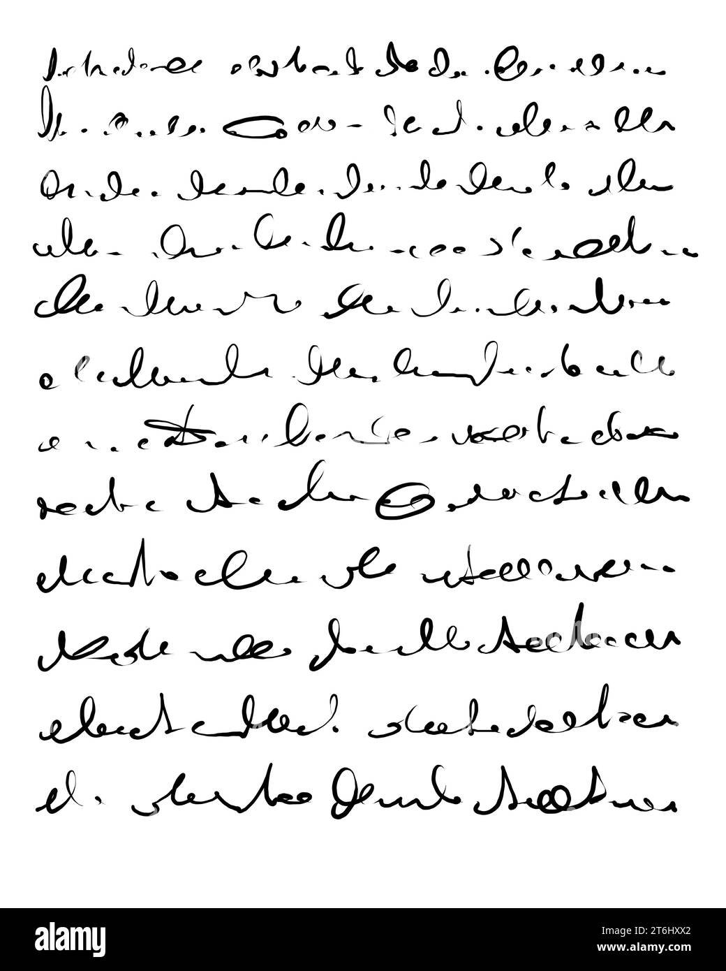 Abstract handwritten text, notes, scribbles, extraterrestrial writing ...
