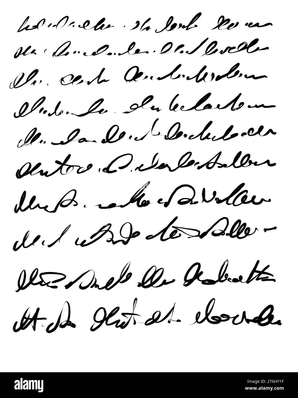 Abstract handwritten text, notes, scribbles, extraterrestrial writing ...