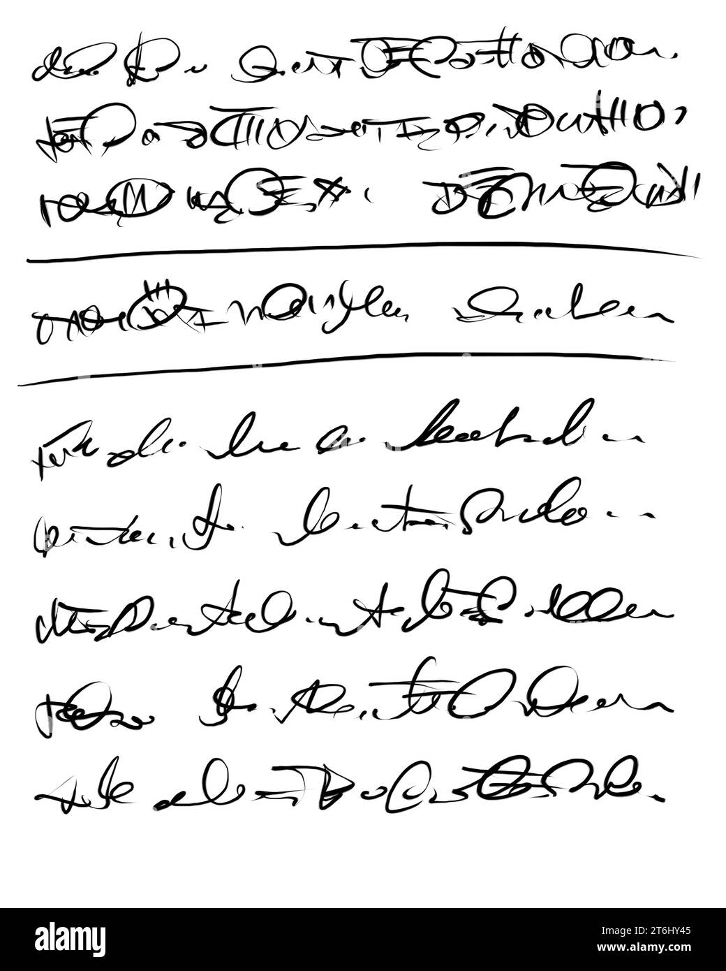 Abstract handwritten text, notes, scribbles, extraterrestrial writing ...