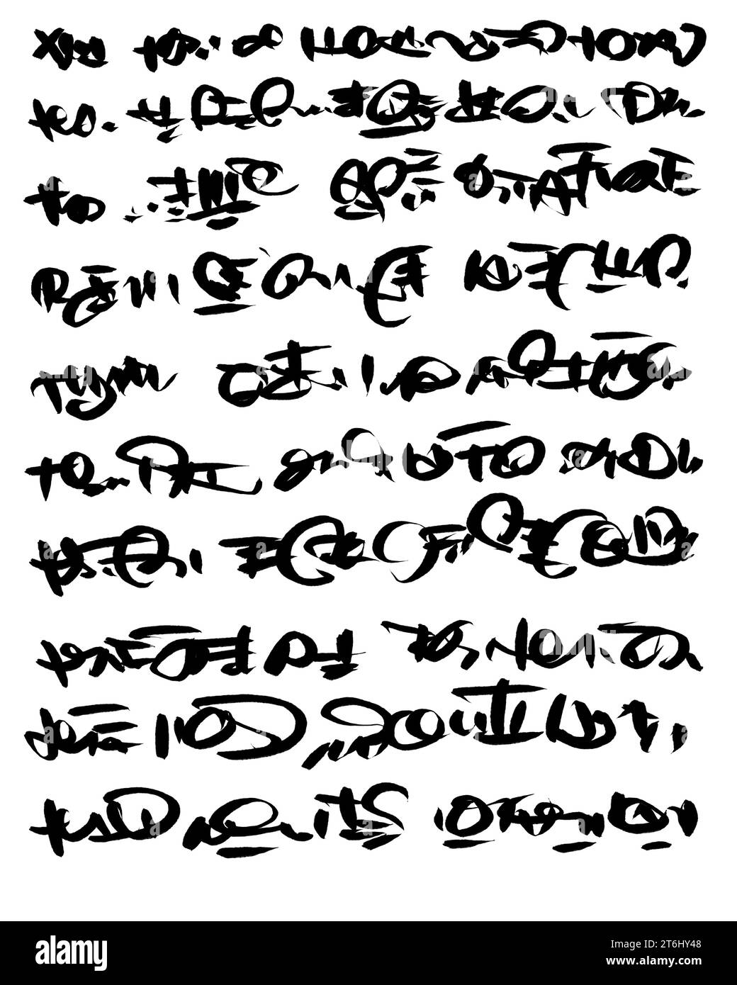 Abstract handwritten text, notes, scribbles, extraterrestrial writing ...