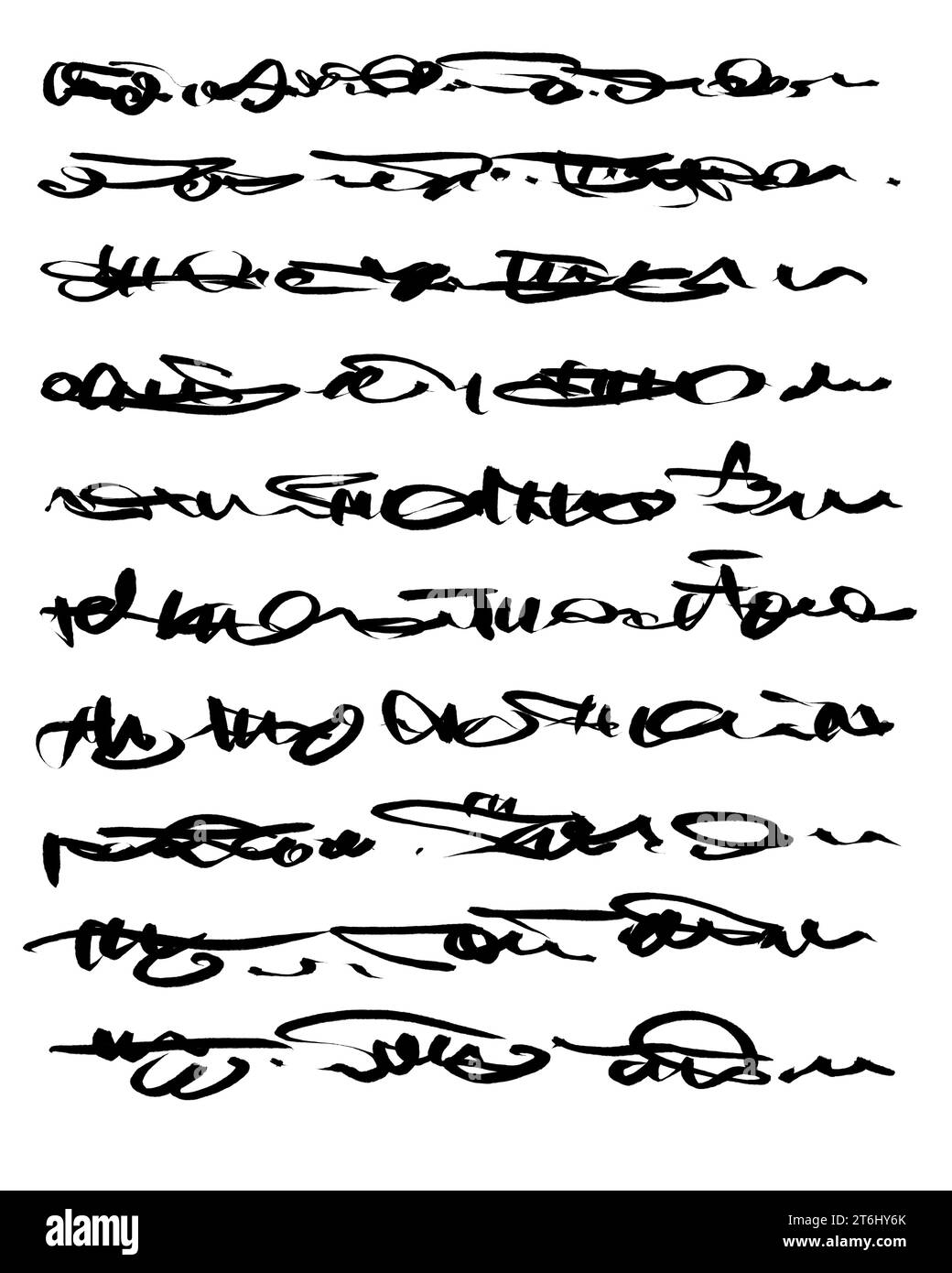 Abstract handwritten text, notes, scribbles, extraterrestrial writing ...