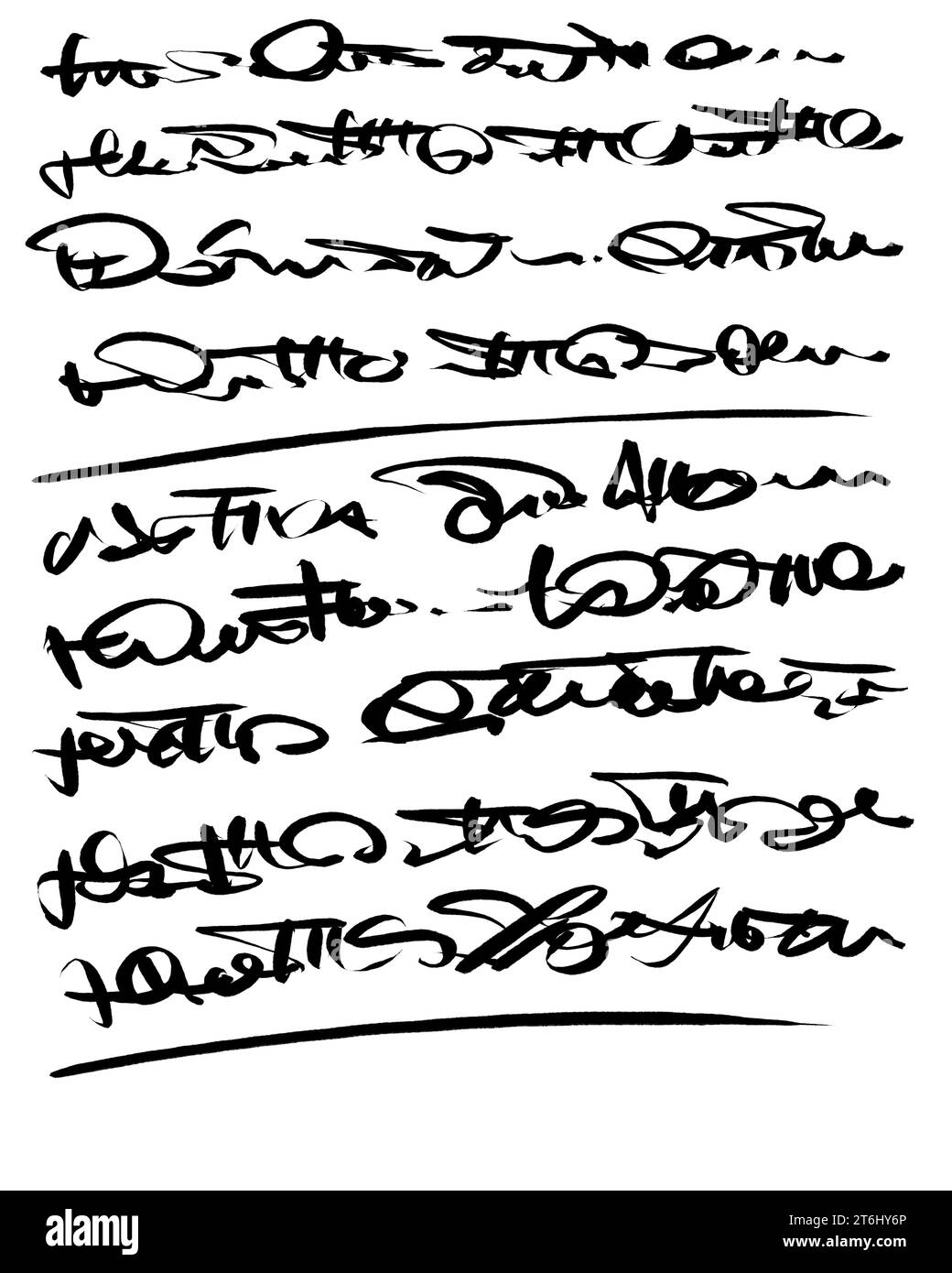 Abstract handwritten text, notes, scribbles, extraterrestrial writing ...