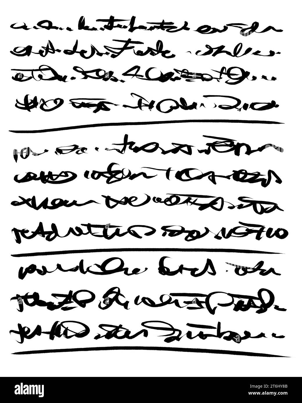 Abstract handwritten text, notes, scribbles, extraterrestrial writing ...