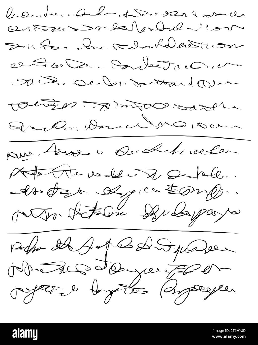 Abstract handwritten text, notes, scribbles, extraterrestrial writing ...